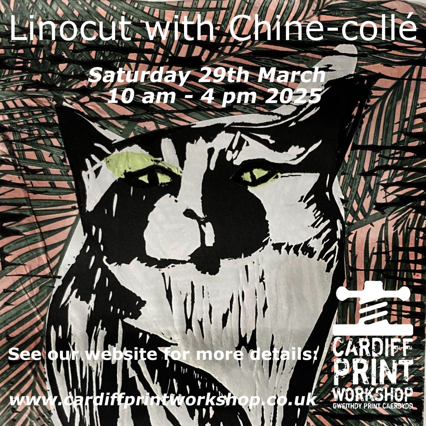 Lino-cut with Chine-collé – Cardiff Print Workshop